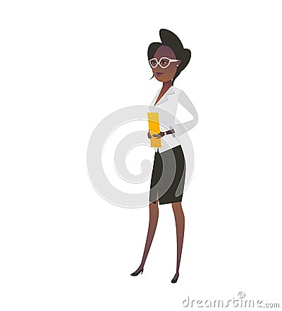 Woman With Documents Royalty-Free Cartoon | CartoonDealer.com #105313172