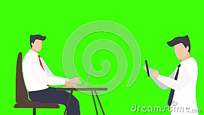 Illustrator Office Work Communication Animation Stock Footage - Video ...