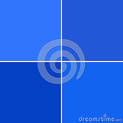 Image Of 4 Blue Square Quadrants. Light, Medium An Darker Blue Raster ...