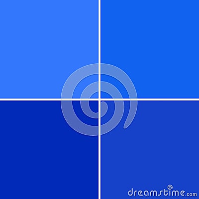 Image Of 4 Blue Square Quadrants. Light, Medium An Darker Blue Raster ...