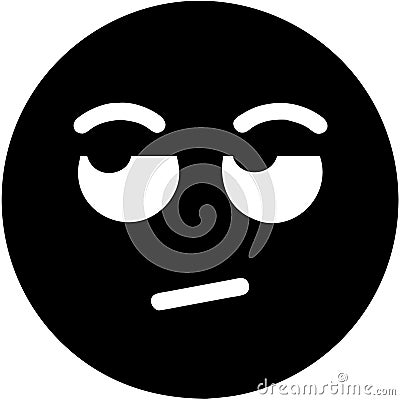 Expressionless Face Emoji Vector Representing Indifference And ...