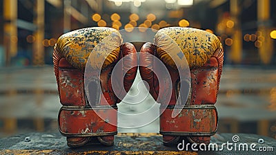 Olympic-Ready: Powerful Boxing Gloves Symbolizing Strength And ...