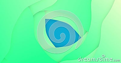 Image Of Morphing Blue Abstract Shape Moving On Layered Green ...