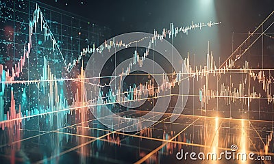 Complex Graph With Multiple Lines And Curves, Overlaid With Gradient ...