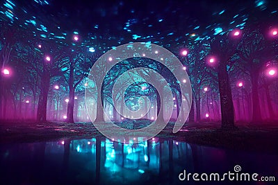 Hyperdimensional Mirror Portal In A Futuristic Cyber Royalty-Free Stock ...