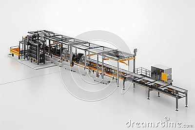 Complete Stall For Packaging And Loading In A Factory Hall Stock Image ...