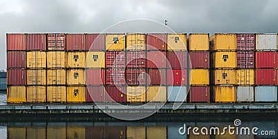 Colorful Shipping Containers On Dock Royalty-Free Stock Photography ...