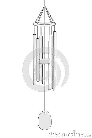 Image Of Wind Chimes Stock Illustration - Image: 39550230