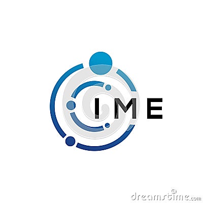 IME Letter Technology Logo Design On White Background. IME Creative ...