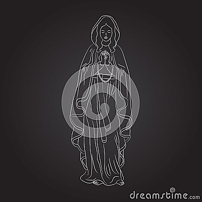 Immaculate Conception Of The Virgin Mary Stock Illustration ...