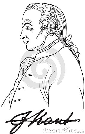 Immanuel Kant Isolated Cartoon Portrait, Vector Stock Image ...