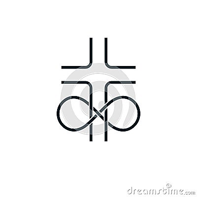 Immortal God Conceptual Logo Design Combined With Infinity Loop Cartoon ...