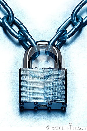 Impenetrable Security Conceptually Represented With Lock And Chain ...