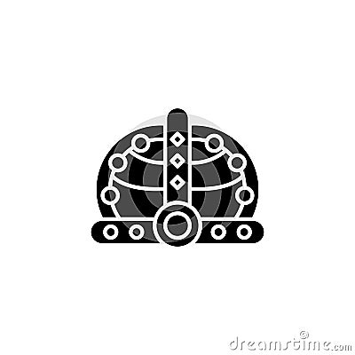 Imperator Crown Black Icon Concept. Imperator Crown Flat Vector Symbol ...