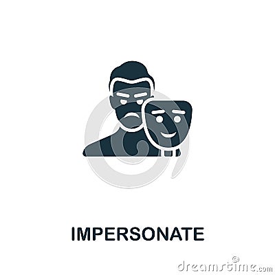 Impersonate Icon. Monochrome Simple Line Harassment Icon For Templates ...