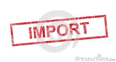 Import In Red Rectangular Stamp Royalty-Free Stock Image ...