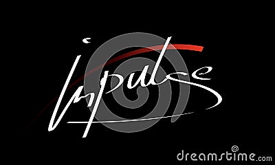 Impulse Lettering Handwritten Logo Calligraphy Cartoon Vector ...