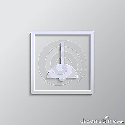 Inadequate, Light Paper Style Icon. Grey Color Vector Background ...