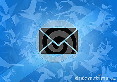 Inbox Aesthetic Abstract Icon On Blue Background Stock Illustration ...