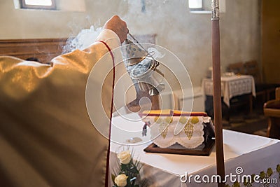 Incense During Mass Stock Photo - Image: 54380526