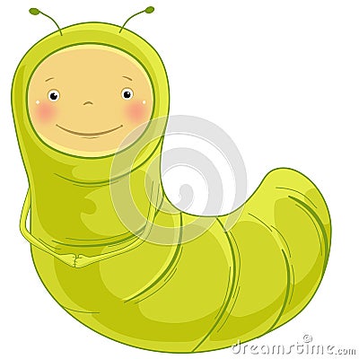 Inchworm Cartoon Character Vector Illustration | CartoonDealer.com ...
