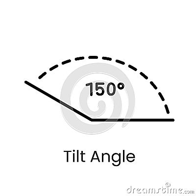 Inclination Angle Line Vector Icon With Editable Stroke | CartoonDealer ...