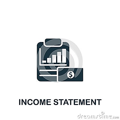 Income Statement Icon. Monochrome Simple Accounting Icon For Templates ...