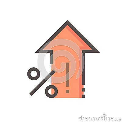 Percent Increase Vector Design. 48x48 Pixel Perfect And Editable Line ...
