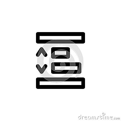 Increase Paragraph Spacing Icon Vector Illustration | CartoonDealer.com ...