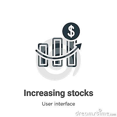 Increasing Stocks Vector Icon On White Background. Flat Vector ...