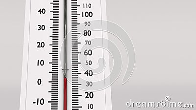 Increasing Temperature on Huge Thermometer. Stock Footage - Video of ...