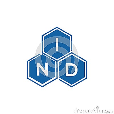 IND Letter Logo Design On Black Background.IND Creative Initials Letter ...