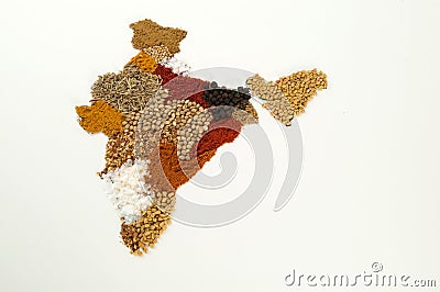 India Spice Map Stock Image | CartoonDealer.com #15132787