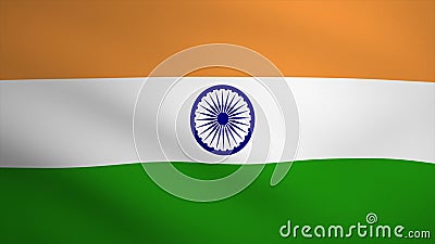India Waving Flag Background Animation. Looping Seamless 3D Animation ...