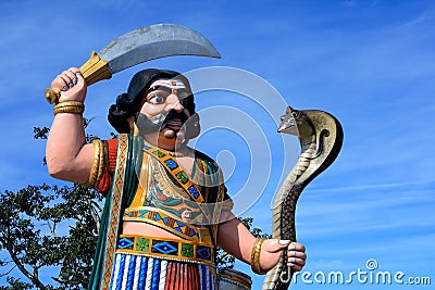 Indian Demon Statue With Snake Stock Photography | CartoonDealer.com ...