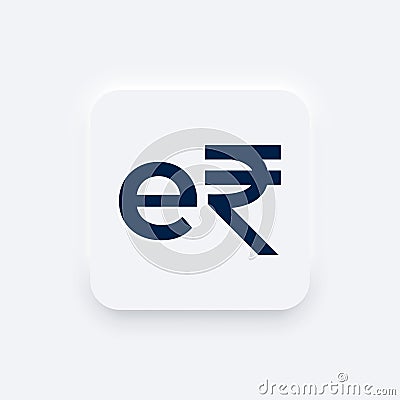 Indian E-rupee Symbol For Digital Payment Safe And Secure Transaction ...