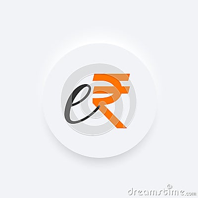 Indian E-rupi Or Erupee Digital Currency Symbol Background For Secure ...