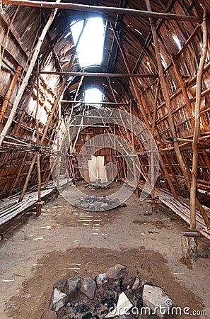 Indian Longhouse Interior Royalty Free Stock Photo - Image: 15776975