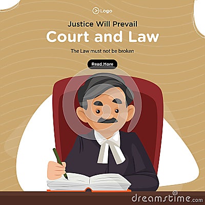 Banner Design Of Justice Will Prevail Vector Illustration ...