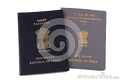 Indian Passport And PIO Card Royalty Free Stock Photography - Image ...