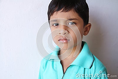 Indian Sad Little Boy Stock Image - Image: 20427201