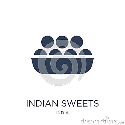 Indian Sweets Icon. Trendy Flat Vector Indian Sweets Icon On White ...