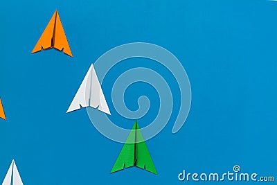 Indian Tricolor Paper Rocket Crafts Royalty-Free Stock Photo ...