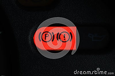 The Indicator On The Dashboard Of The Car Brake System Malfunction ...