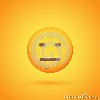 Indifference Emoticon Smile Icon With Shadow For Social Network Design ...