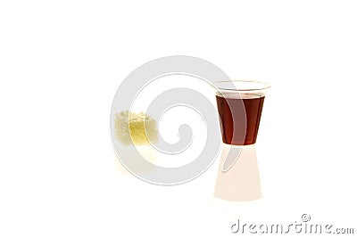 Individual Communion Cup With Bread Stock Photo - Image: 9573420