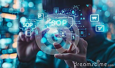 Individual In Engaging With A Digital SOP Standard Operating Procedures ...