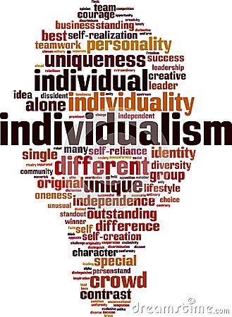 Individualism Word Cloud Cartoon Vector | CartoonDealer.com #252910731