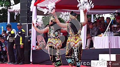 Indonesian Perform Enggang Dance Stock Footage - Video of javanese ...