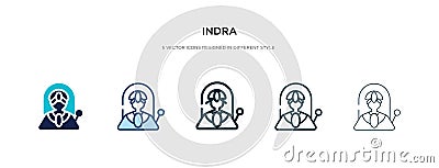 Indra Icon In Different Style Vector Illustration. Two Colored And ...